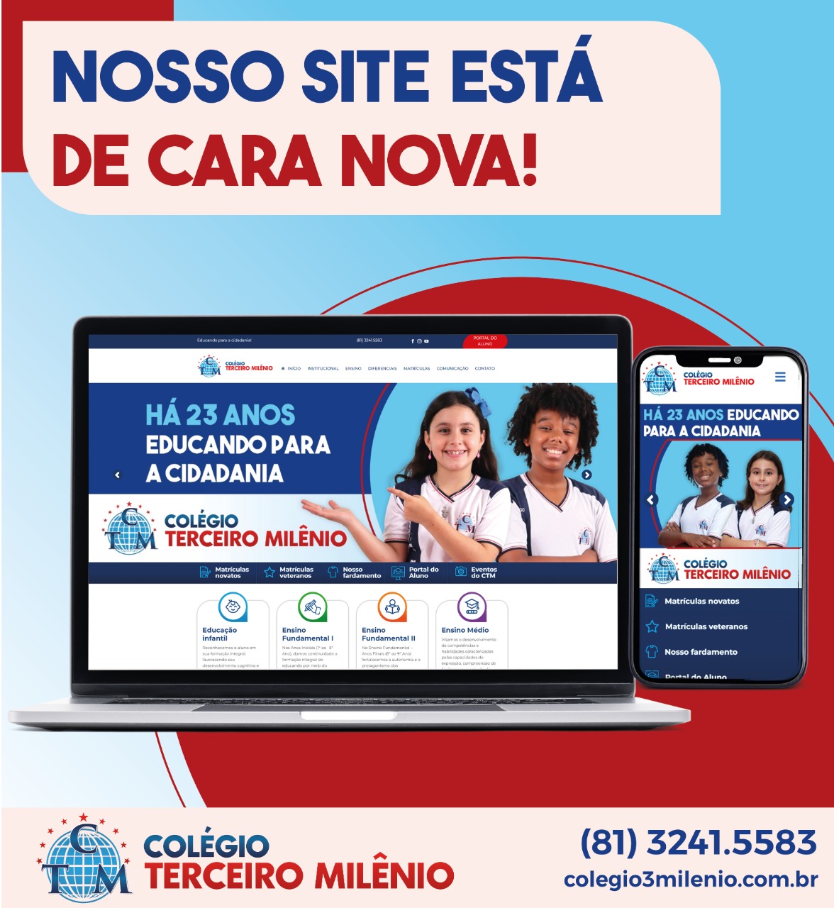 Site do CTM mais moderno para você ficar por dentro de tudo